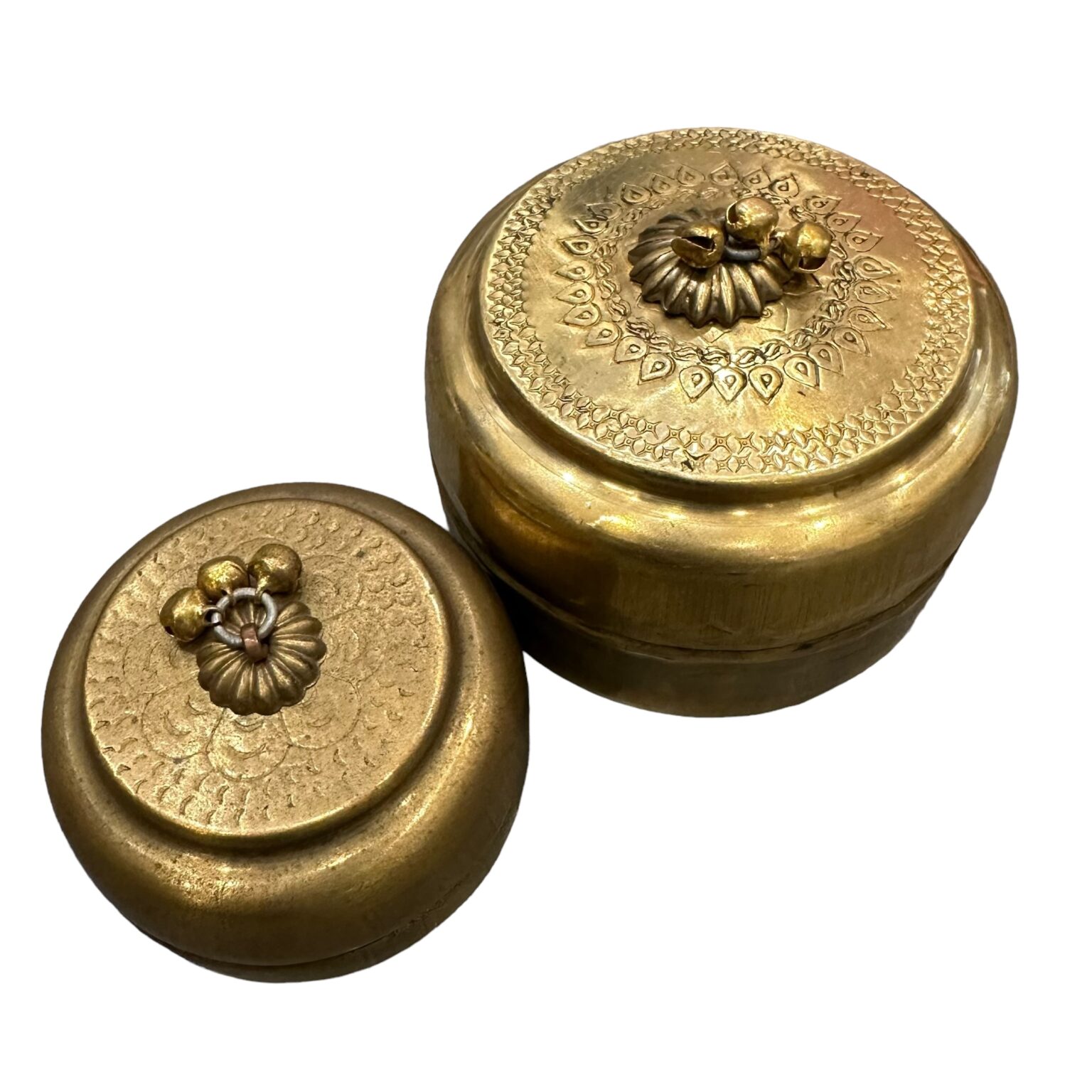 Indian Brass Box with lid - Maison & Maison